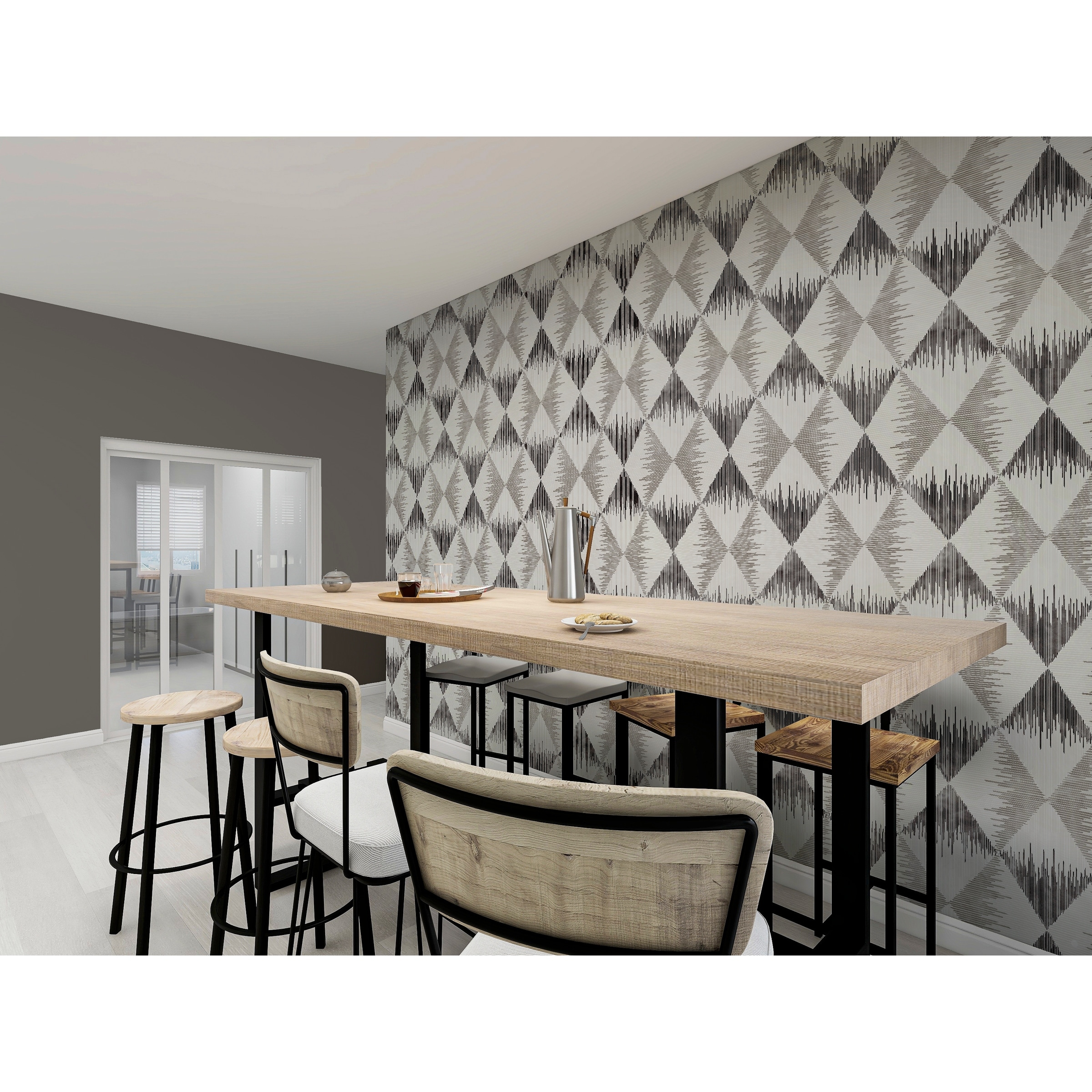 grey aztec wallpaper