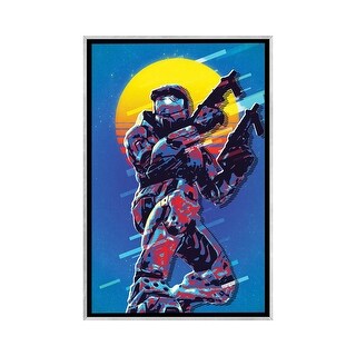 iCanvas "Master Chief Retro" by Durro Art Framed - Bed Bath & Beyond ...