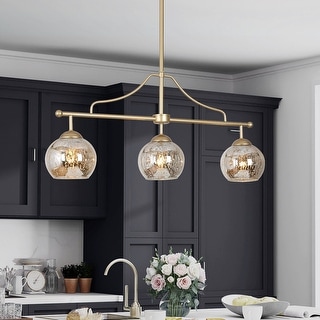 Acroma 8-lights 43.3In Dimmable Modern Gold Linear Chandelier for ...