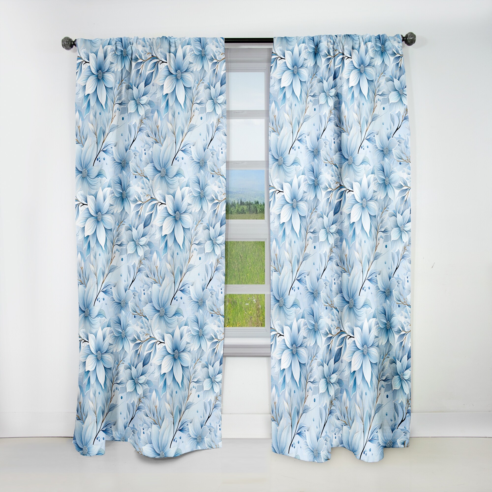 Blue Floral Curtains - Bed Bath & Beyond