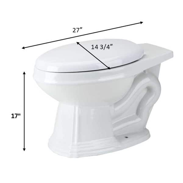 White Toilet - Sheffield Elongated Rear Entry Toilet Bowl High Tank ...
