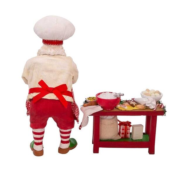 Kurt Adler 10.5-Inch Fabriché 2-Piece Baking Santa Set - Multicolored ...