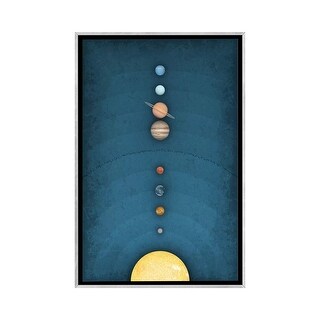 iCanvas "Solar System on Blue I" by GetYourNerdOn Framed - Bed Bath ...
