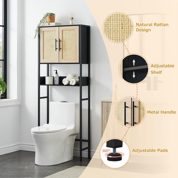 Over the toilet storage rattan store