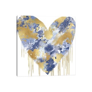 iCanvas "Big Hearted Blue and Gold" by Lindsay Rodgers Canvas Print ...