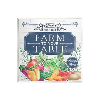 Stupell Farm To Table Crops Wall Plaque Art Design by Mollie B. - Bed ...
