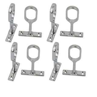 Wardrobe Metal Oval Pipe Clothes Lever Bracket Support 8pcs for ...