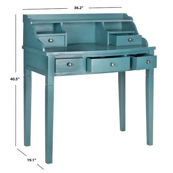 SAFAVIEH Landon Navy Writing Desk - Bed Bath & Beyond - 8692328