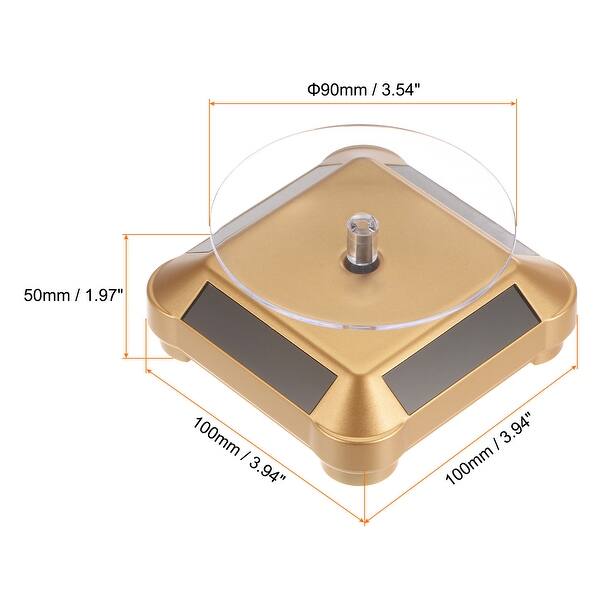 2pcs Solar Display Stand Turntable 360 Degree Rotating Double Use ABS ...