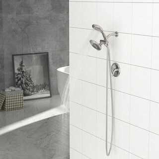 Multi Function Dual Shower Head Shower System 5-Function Hand Shower ...