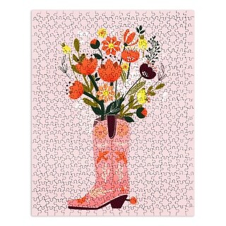 Showmemars Pink Cowboy Boot and Wild Flowers Puzzle - Bed Bath & Beyond ...