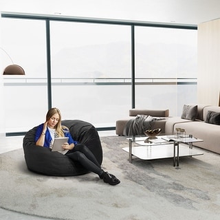 Furgle Armless Bean Bag Chair Lounger Large Memory Foam Bean Bag - Bed ...