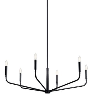 Kichler 52719 Madden 6 Light 38" Wide Taper Candle Style Chandelier ...