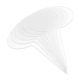 Plant Label, Acrylic Reusable Oval Tags Signs Marker, Transparent 6pcs ...