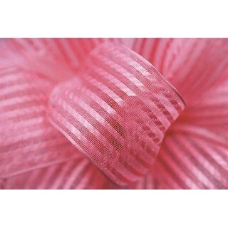 Pink Sheer Stripe Wired Ribbon - Bed Bath & Beyond - 36879805