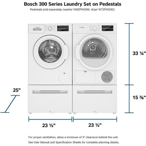 BOSCH 300 Series Compact Condensation Dryer WTG86403UC - Bed Bath ...