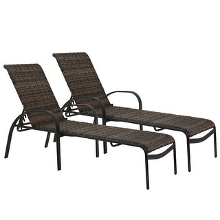 Courtyard Casual Santa Fe Wicker Aluminum Chaise Lounge Price Set of 2 ...