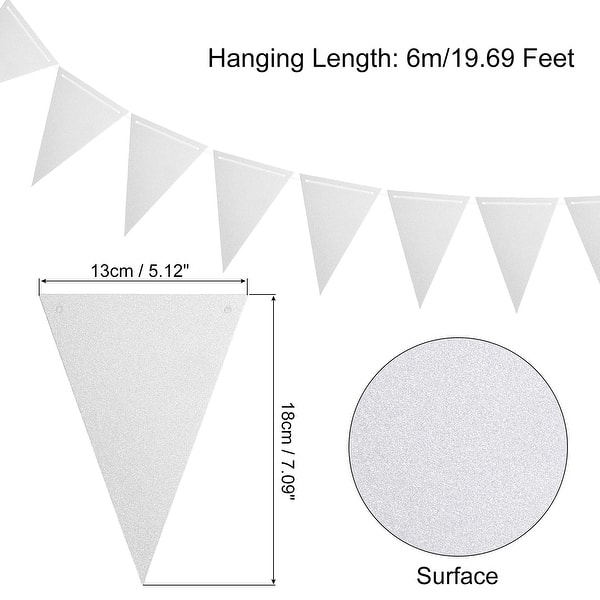 2 Pcs 20 Feet Pennant Banner Flags String Triangle Hanging - Bed Bath ...