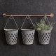 Half Round Open Weave Metal Wall Buckets - 25½''W x 4''D x 14''H - Bed ...