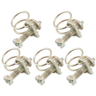 5 x Steel Wire Adjustable Screw Water Hose Clamps 6-12mm - Bronze Tone ...