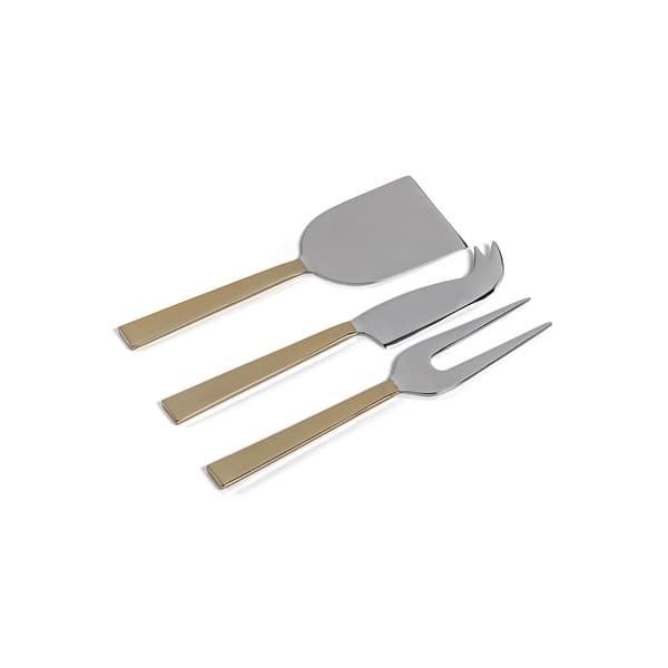 Stassi Two-Tone Polished Cheese Knife Set - Bed Bath & Beyond - 41340005