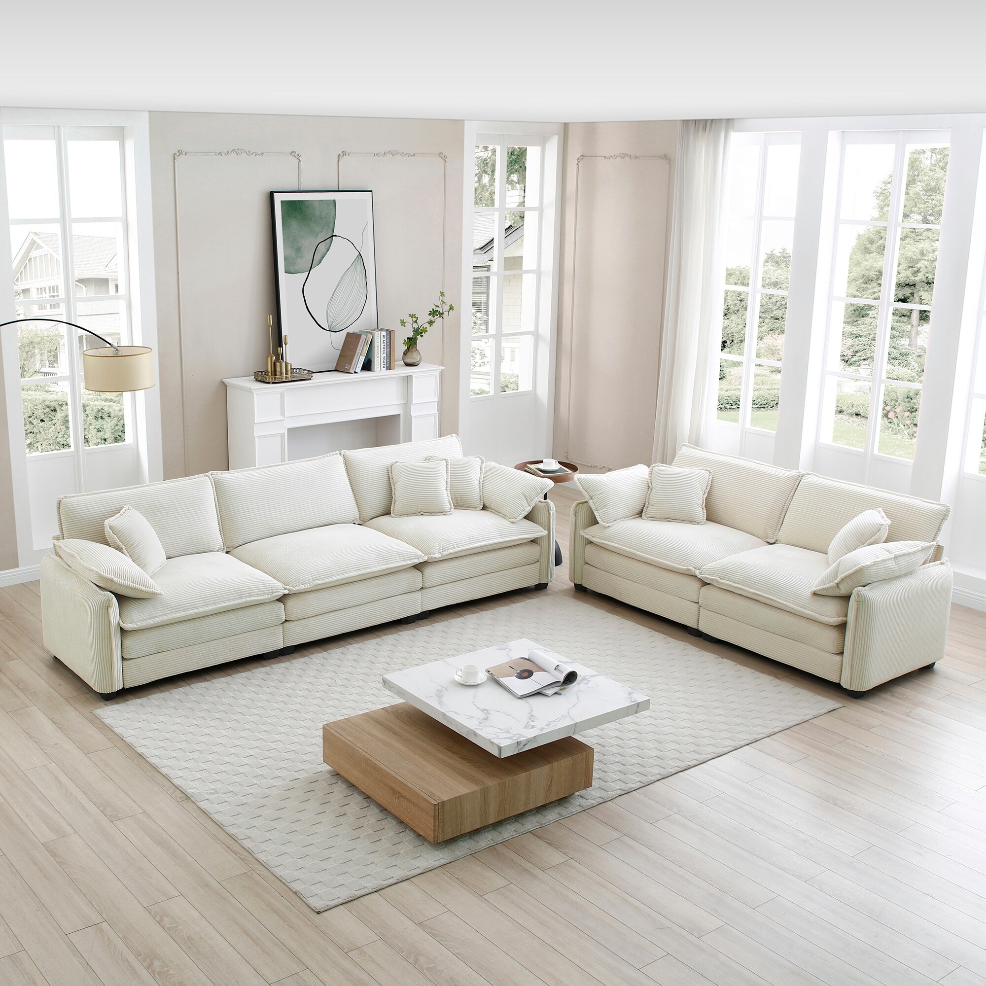 Family sofa set Deep Seat Sofa Warm Sofa for Home Cinema and Living Room One 2 Seater Sofa and One 3 Seater Sofa Bed Bath Beyond 41627898
