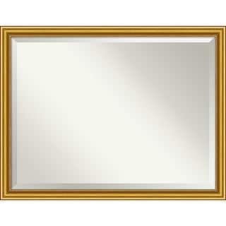 Beveled Wood Wall Mirror - Townhouse Gold Frame - Outer Size: 44 x 34 ...