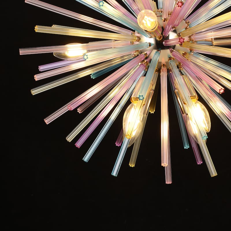 12-Light Modern Creative Sputnik Starburst Pendant Rainbow Sphere ...