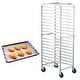 VEVOR 10 & 20 Tier Bun Pan Rack Aluminum Bakery Rack with Brake Wheels ...