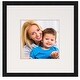 2x2 Frame with Mat - Black 6x6 Frame Wood Made to Display Print or ...