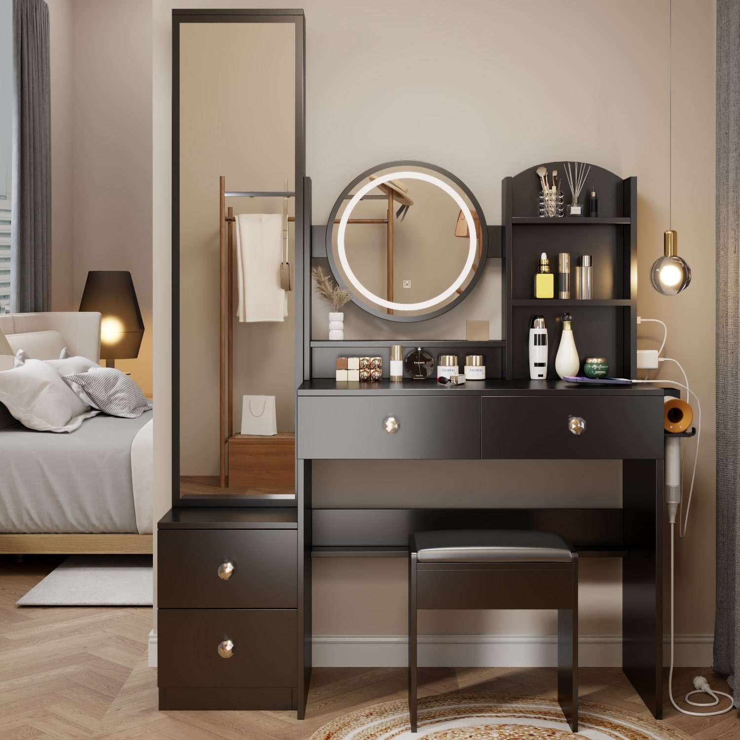 Full vanity set with lights store