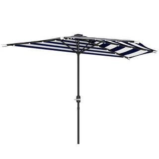 Outsunny Half Umbrella Outdoor Patio Umbrella, UPF 30+ Small Balcony ...
