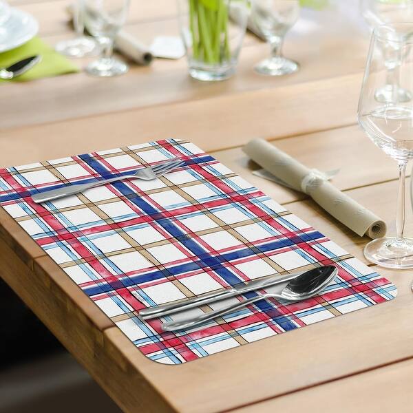 Strawberry Garden 4 Pack Reversible Easy Care Flexible Plastic ...