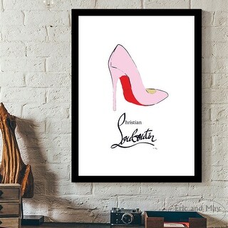 Fashion Designer Classy Pink Pump - Framed Print Artwork - Bed Bath ...