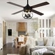 Oaks Aura Faria 52" Scandi Rustic Black Ceiling Fan with Lights ...