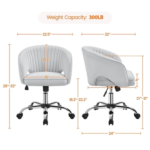 Velvet rolling office chair store