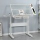 Hand Crank Adjustable Drafting Table with 2 Metal Drawers - Bed Bath ...