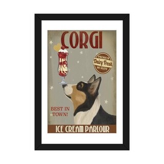 iCanvas "Corgi, Black and Tan, Ice Cream" by Fab Funky - Bed Bath ...