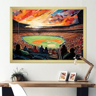 Designart "Stadium Echoing Ovation" Stadiums Framed Wall Art Prints ...