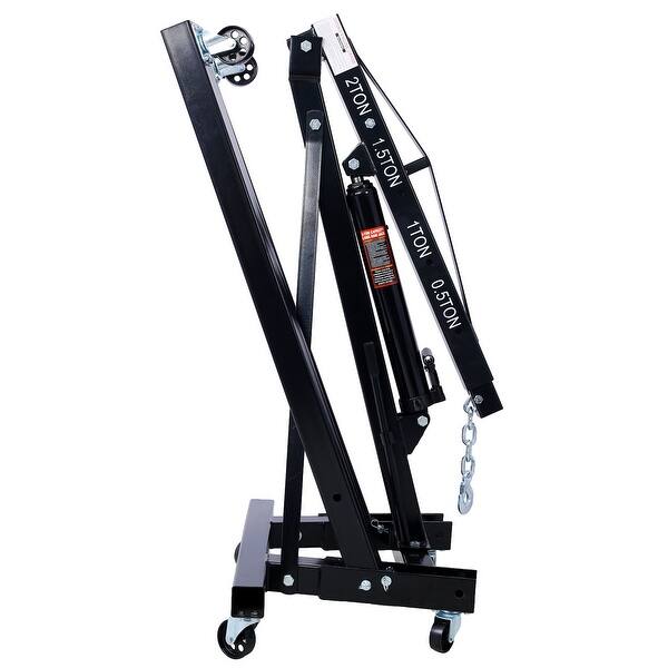 2 Ton Folding Engine Hoist Lift with 6 Caster Wheels - On Sale - Bed ...