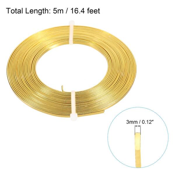 2x 16.4ft Flat Aluminum Wire 18 Gauge Bendable Anodized Aluminum Wire ...