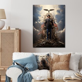 Designart "Military Majestic Defense" Army Metal Wall Decor - Bed Bath ...