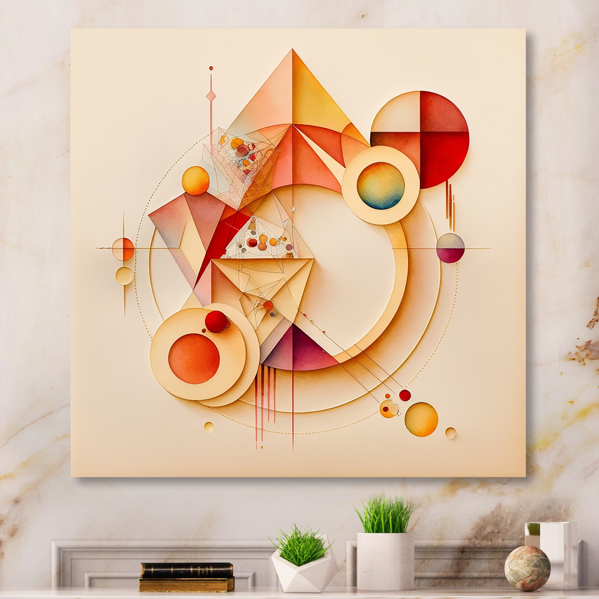 Geometric canvas art store