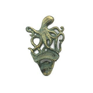 Antique Cast Iron Wall Mounted Octopus Bottle Opener - 6" - Bed Bath ...