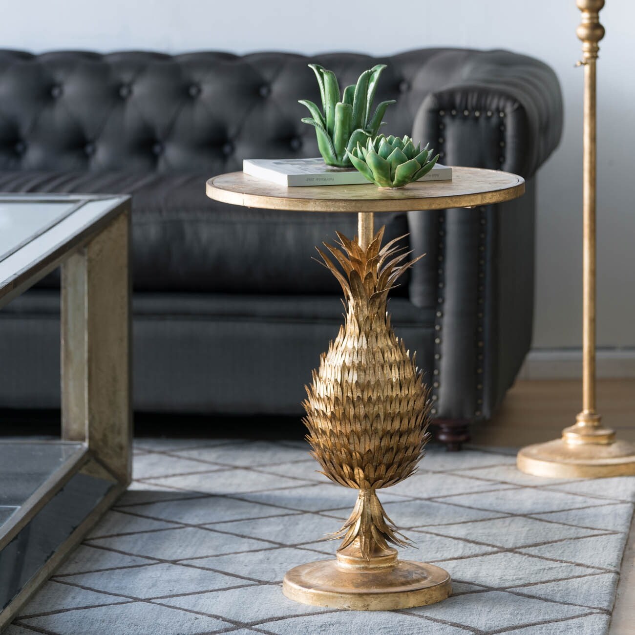 Pineapple pedestal table store