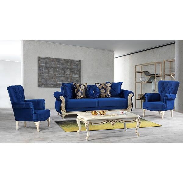 Rozeta Modern Two Sofas And One Chair Living Room Set - Bed Bath ...