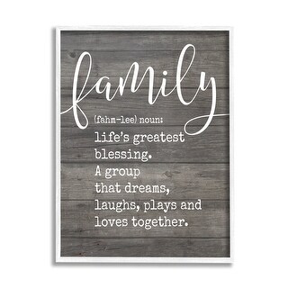 Family Definition Planked Framed Wall Art - Bed Bath & Beyond - 34488209