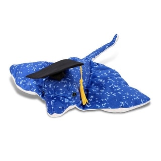 DolliBu Spotted Blue Ray Graduation Plush Toy with Graduation Cap - 17 ...