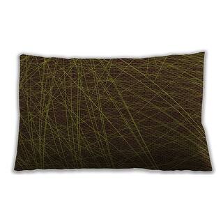 Ahgly Company Patterned Indoor-Outdoor Oak Brown Lumbar Throw Pillow ...