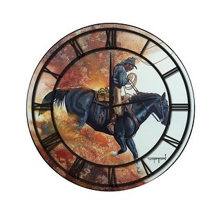 Wall Clock with Full Coverage Art - Hell Bent For Leather - Black ...